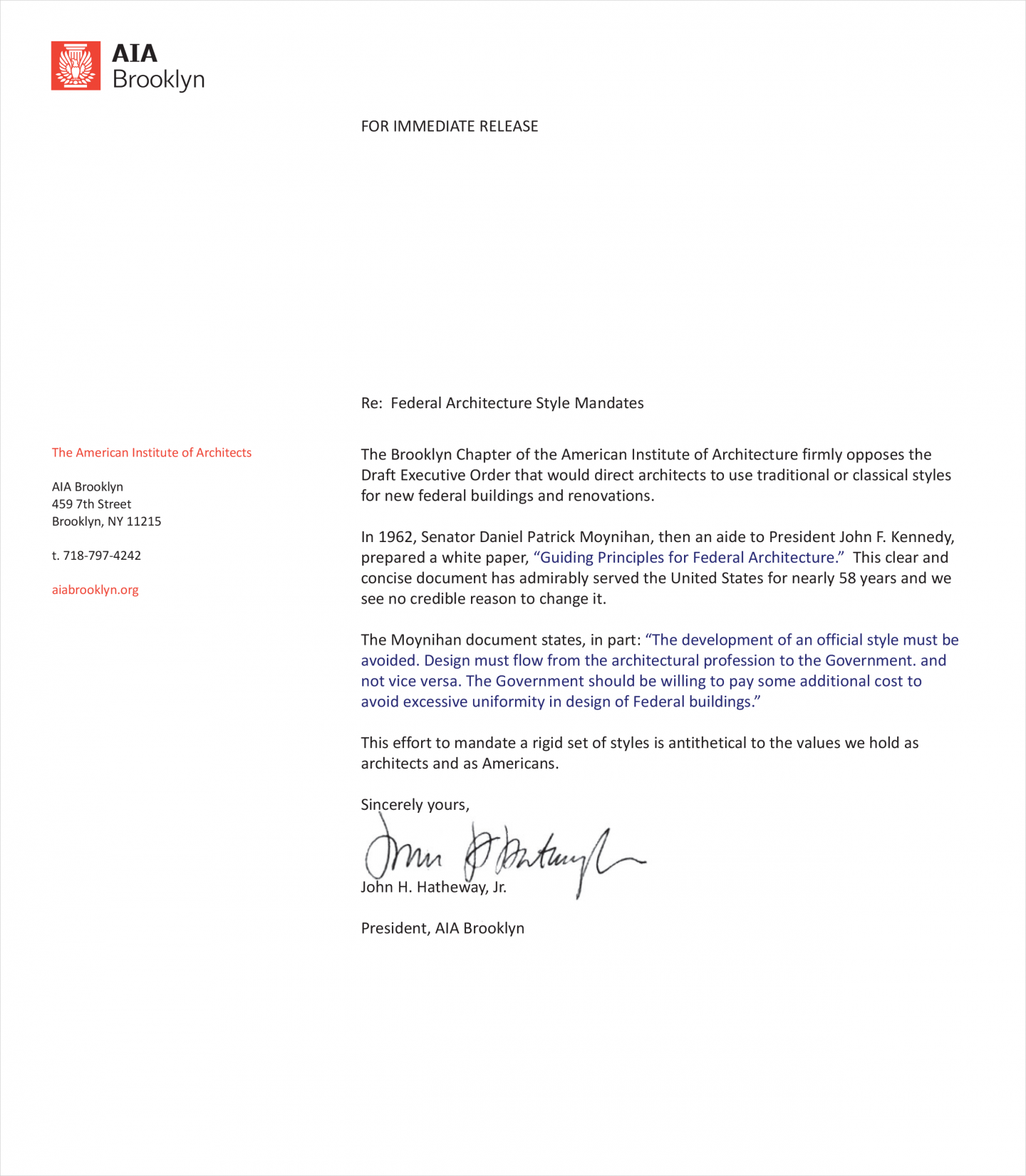 AIA Brooklyn Responds to Draft Mandate for Federal Architecture style ...